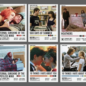 Romcom Aesthetic Movie Poster Pack DIGITAL DOWNLOAD I Eternal Sunshine ...