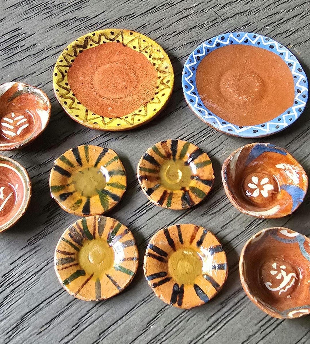 1:12 Scale Miniature Mexican Pottery - Dishes - Etsy
