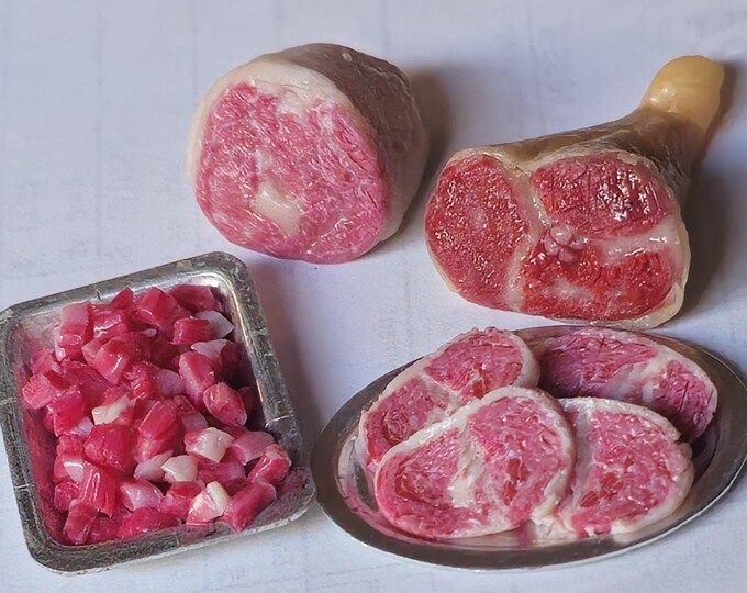 Dollhouse 1:12 Scale Miniature Food Groceries Raw Butcher Meat - Etsy