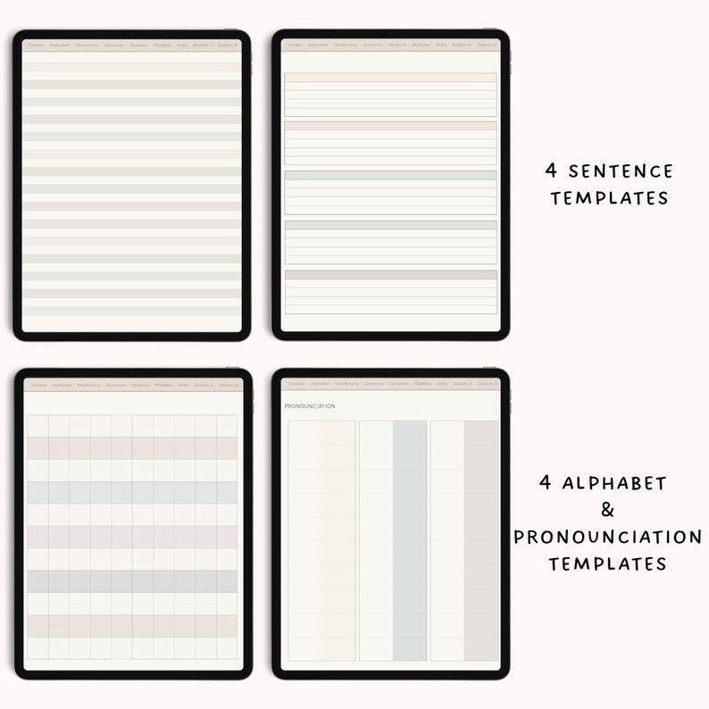 Language Learning Digital Planner Hyperlinked Language Study - Etsy