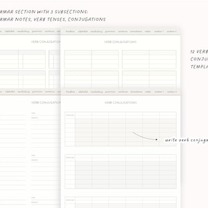 Language Learning Digital Planner, Hyperlinked Language Study Notebook ...