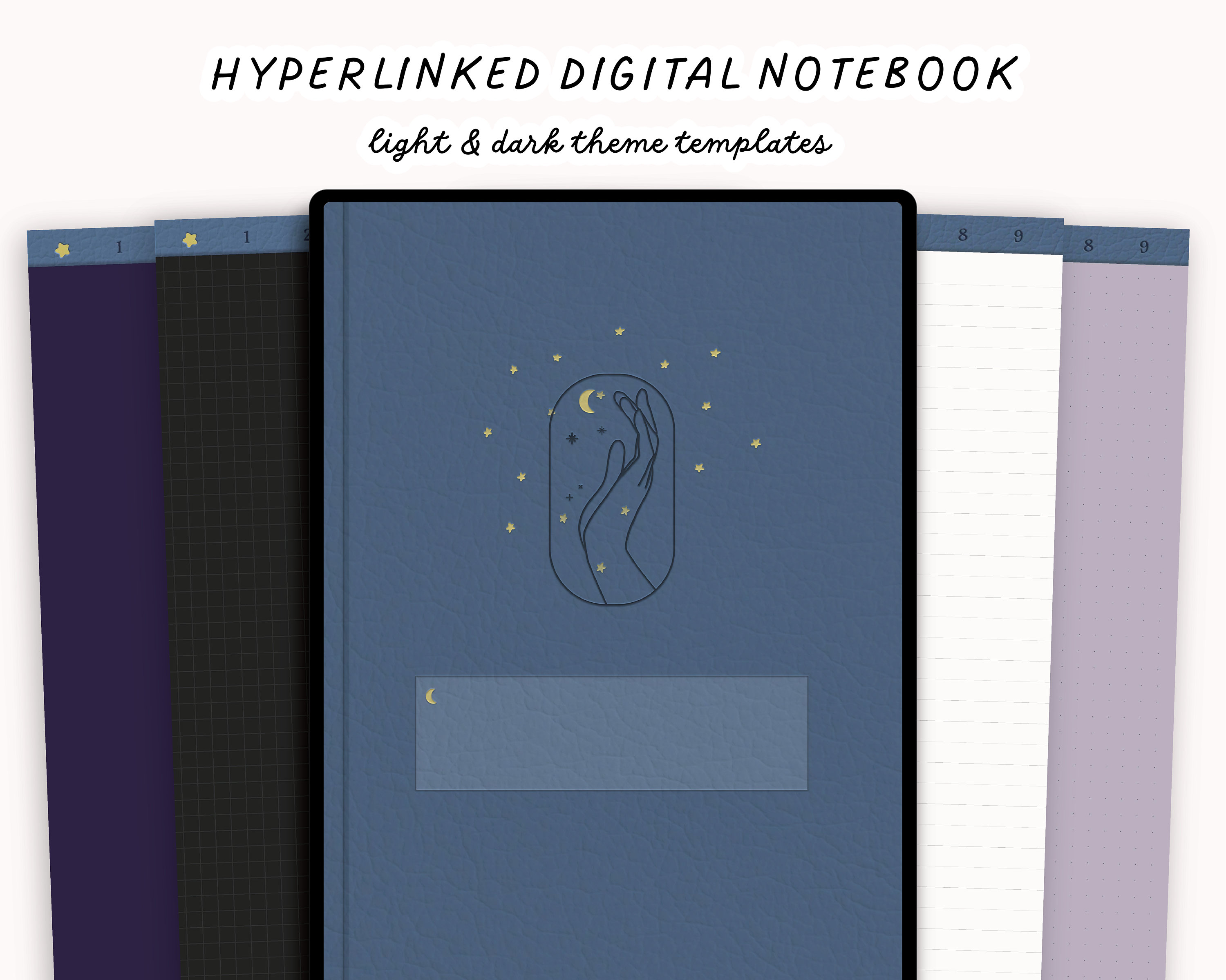 Magical Theme Digital Notebook, Hyperlinked Tabs, Digital Note ...