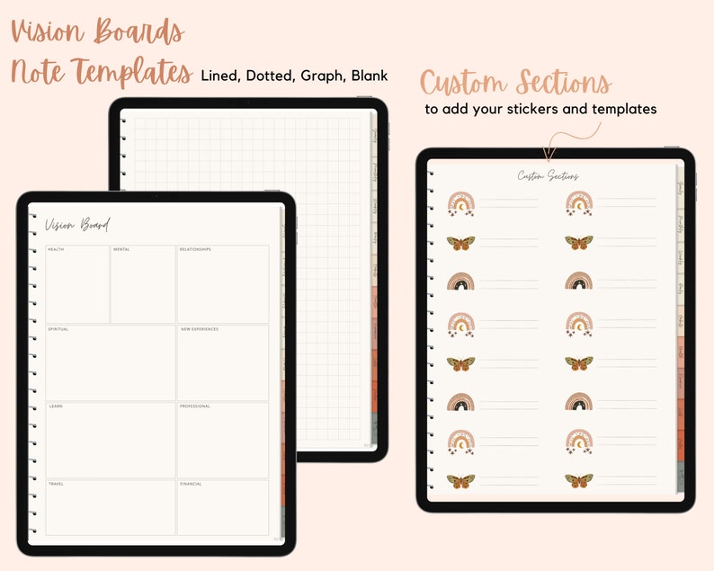Samsung Notes Boho Undated Digital Planner Digital Journal - Etsy