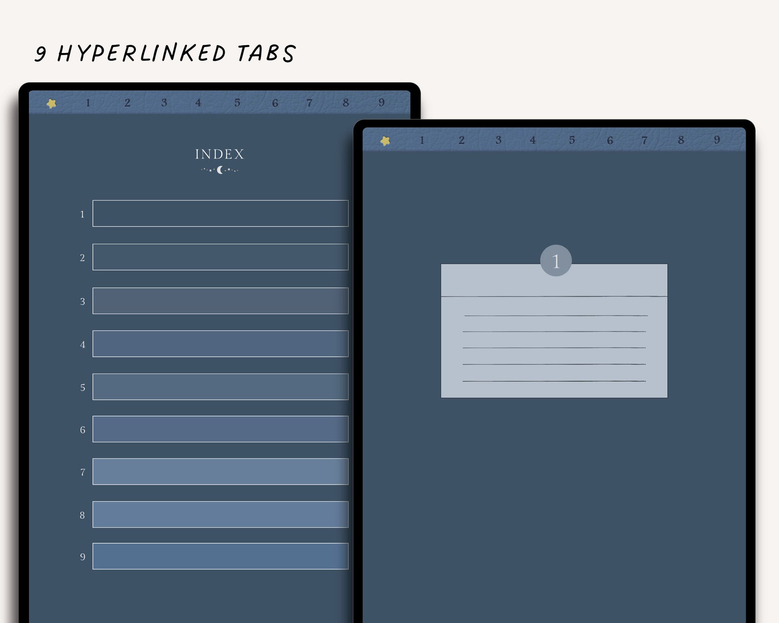 Magical Theme Digital Notebook Hyperlinked Tabs Digital Note - Etsy