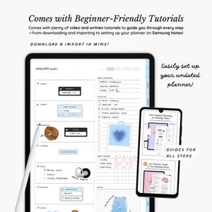 UNDATED Ultimate Samsung Notes Planner, Android Tablet Hyperlinked ...