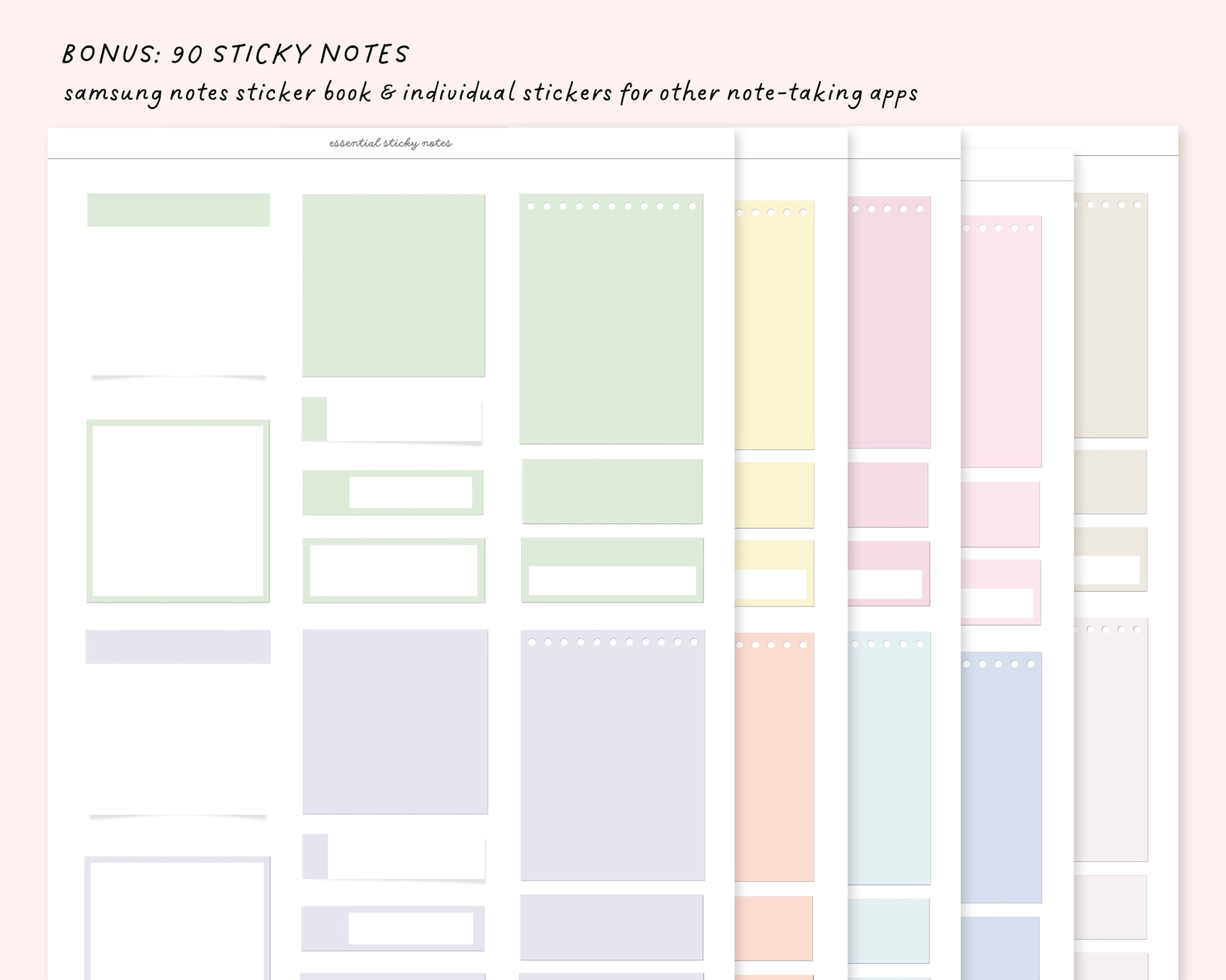 200 Android Note-taking Templates | Colorful Note Templates | Student ...