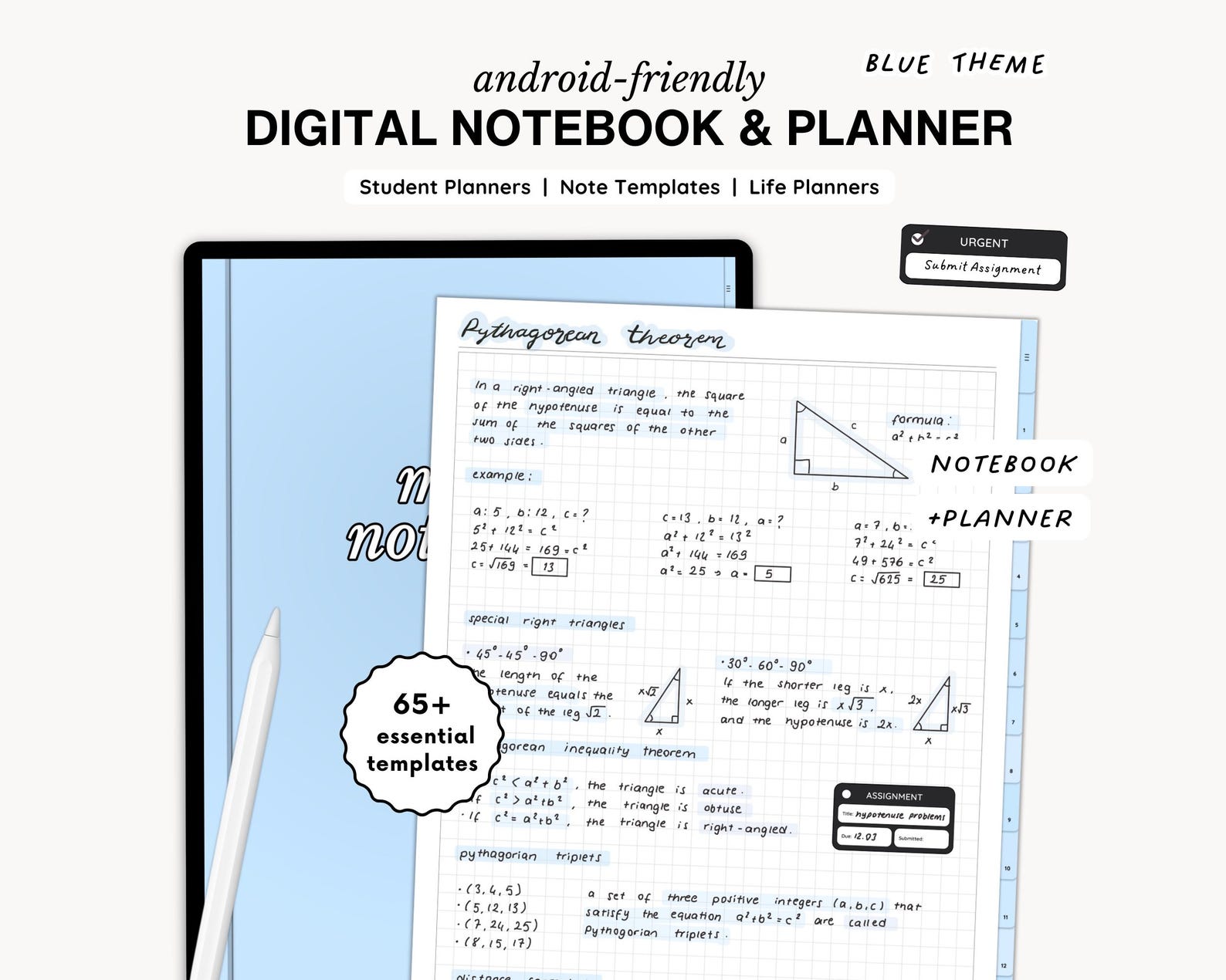 Samsung Notes Digital Notebook | Samsung Note Planner | Student Android ...