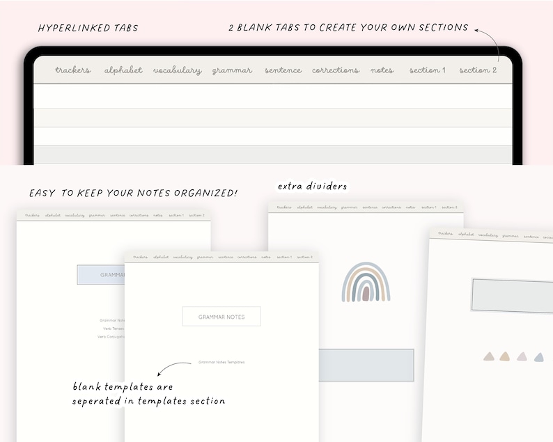 Language Learning Digital Planner Hyperlinked Language Study - Etsy