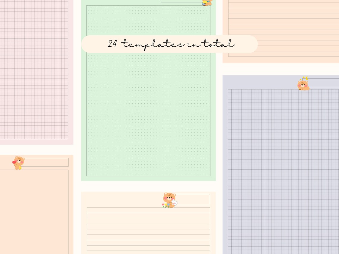 24 Cute Colorful Digital Note Taking Templates | Student, College Note ...