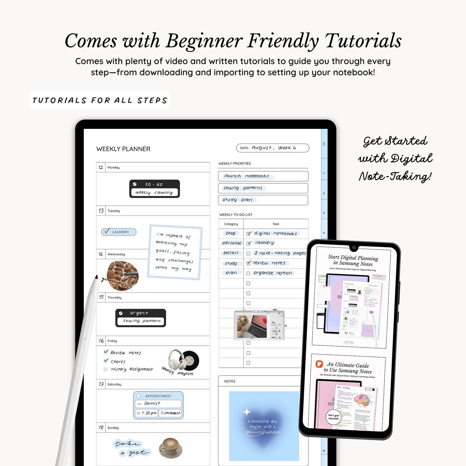 Samsung Notes Digital Notebook | Samsung Note Planner | Student Android ...