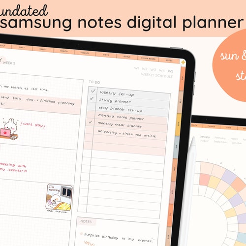 Samsung Notes Boho Undated Digital Planner Digital Journal - Etsy
