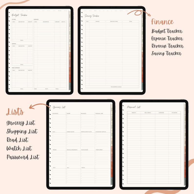 Samsung Notes Boho Undated Digital Planner Digital Journal - Etsy