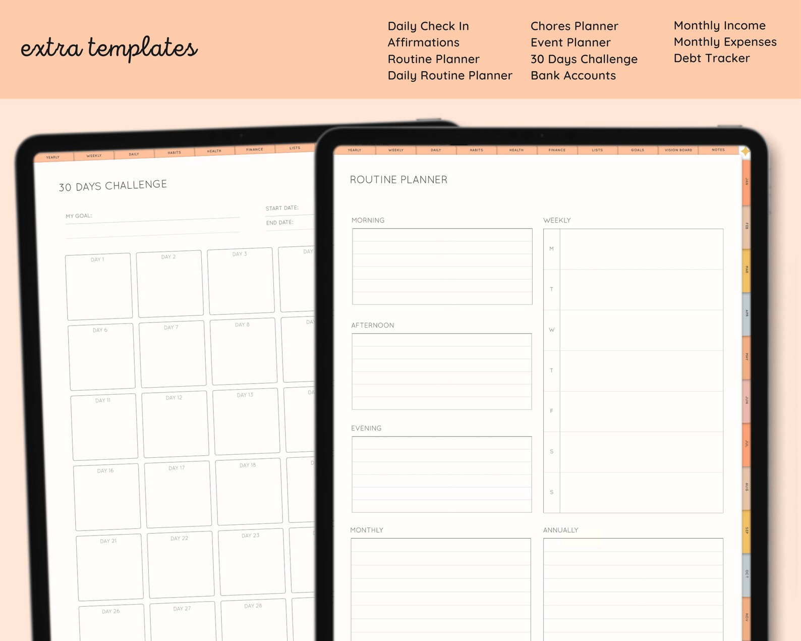 Samsung Notes Hyperlinked Undated Digital Planner Everyday | Etsy UK