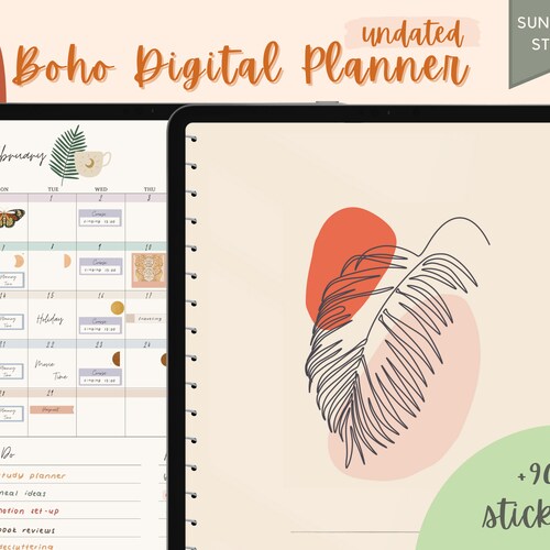 Undated Digital Planner Binder Goodnotes Planner Notability - Etsy