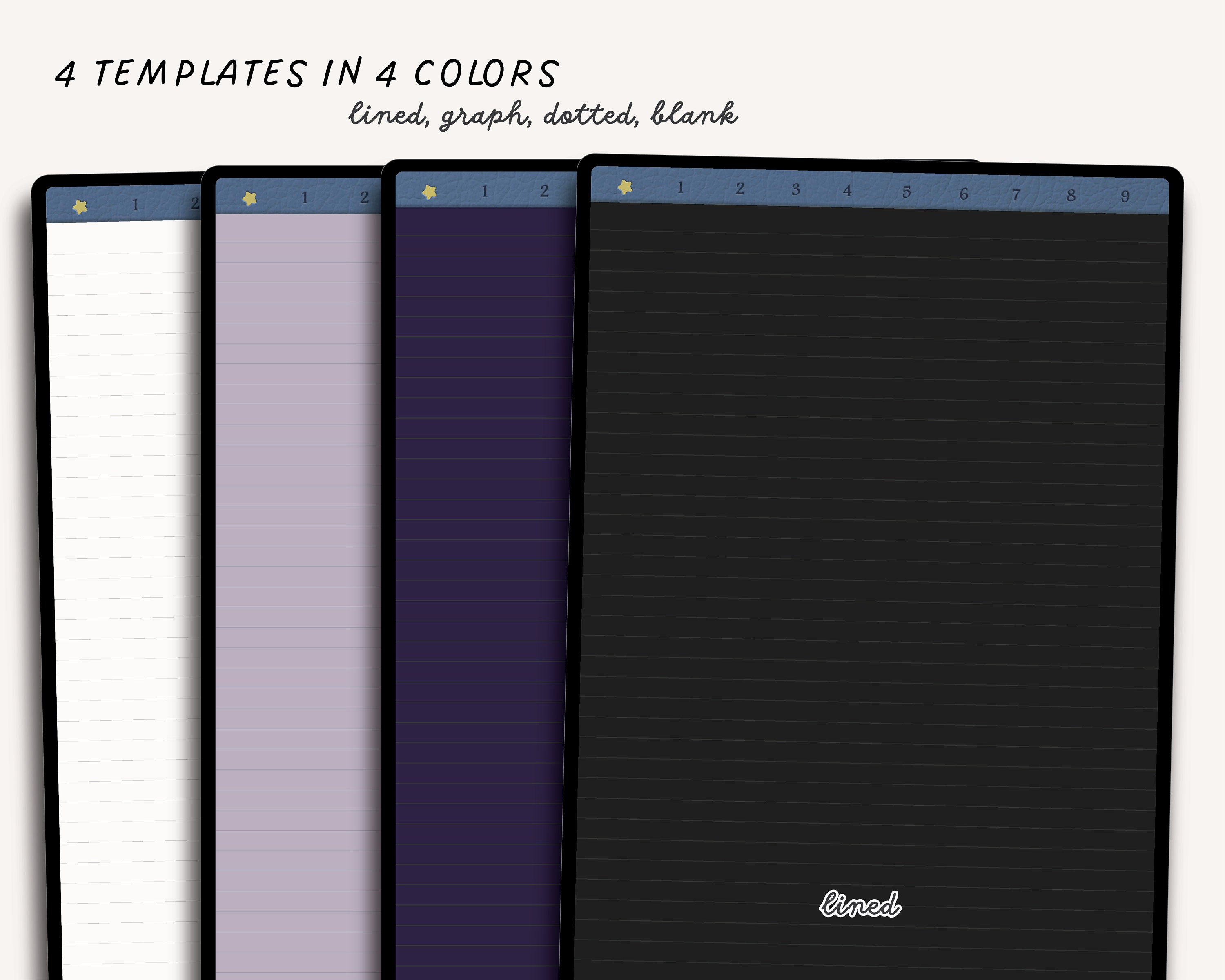 Magical Theme Digital Notebook, Hyperlinked Tabs, Digital Note ...