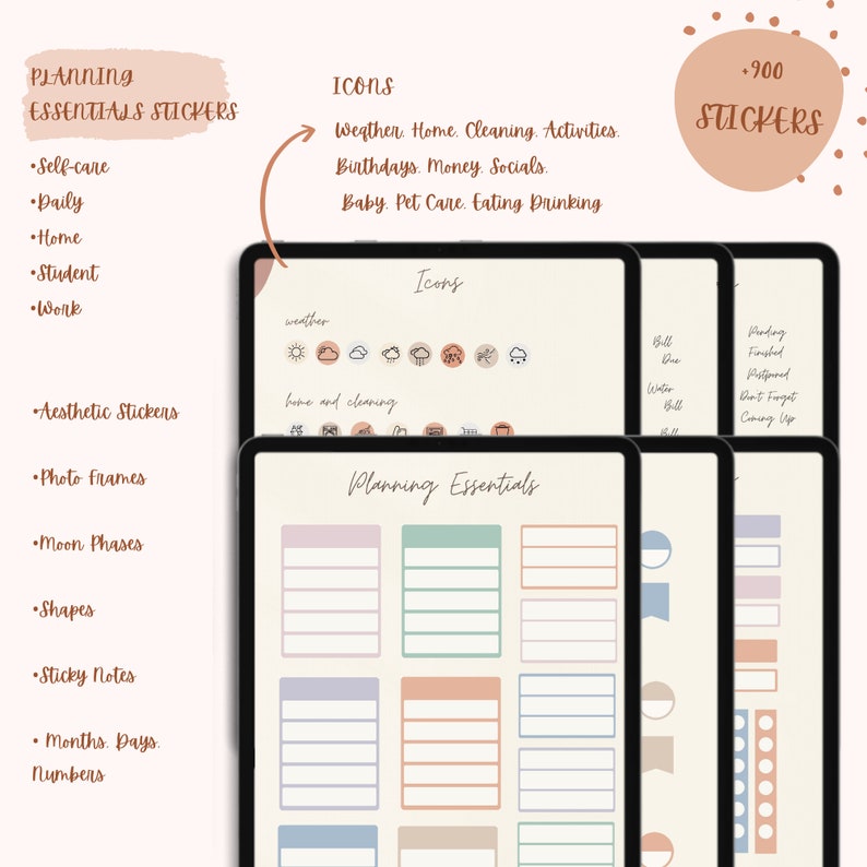 Samsung Notes Boho Undated Digital Planner Digital Journal - Etsy