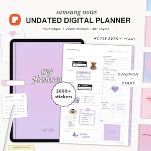 UNDATED Ultimate Samsung Notes Planner, Android Tablet Hyperlinked ...