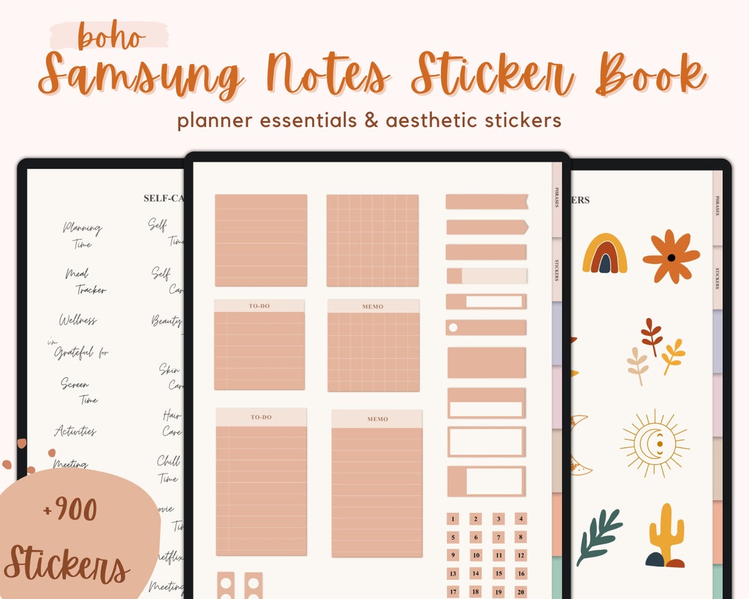 Digital Sticker Book | Pre-cropped Samsung Notes Stickers | Digital ...