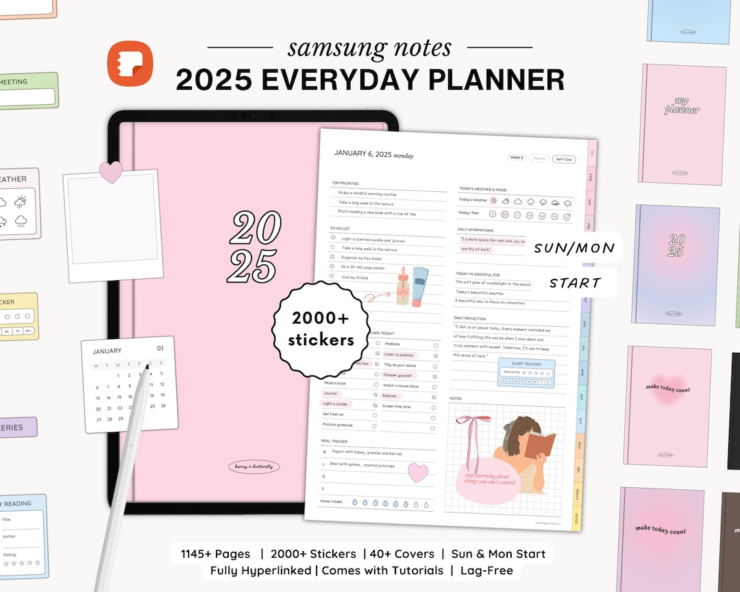2025 Ultimate Samsung Notes Planner, Android Tablet Hyperlinked Dated ...