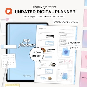 UNDATED Ultimate Samsung Notes Planner, Android Tablet Hyperlinked ...