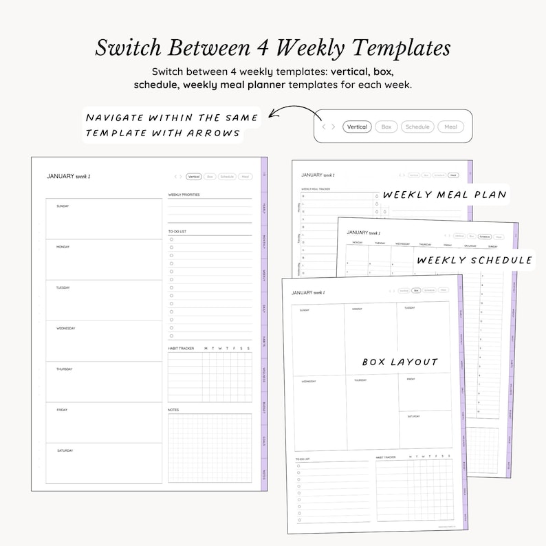 UNDATED Ultimate Samsung Notes Planner, Android Tablet Hyperlinked ...