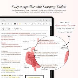 Samsung Notes Digital Notebook, Samsung Note Hyperlinked Planner ...