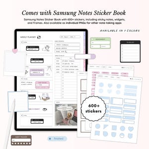 Samsung Notes Digital Notebook, Samsung Note Hyperlinked Planner ...