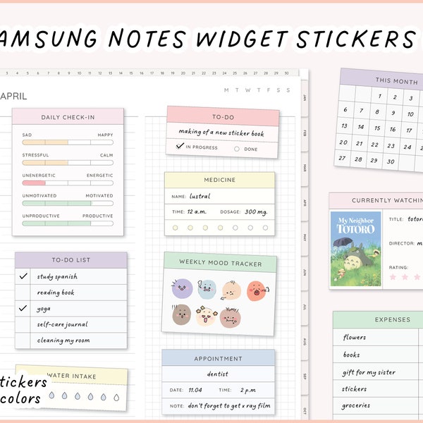 Samsung Note Stickers - Etsy