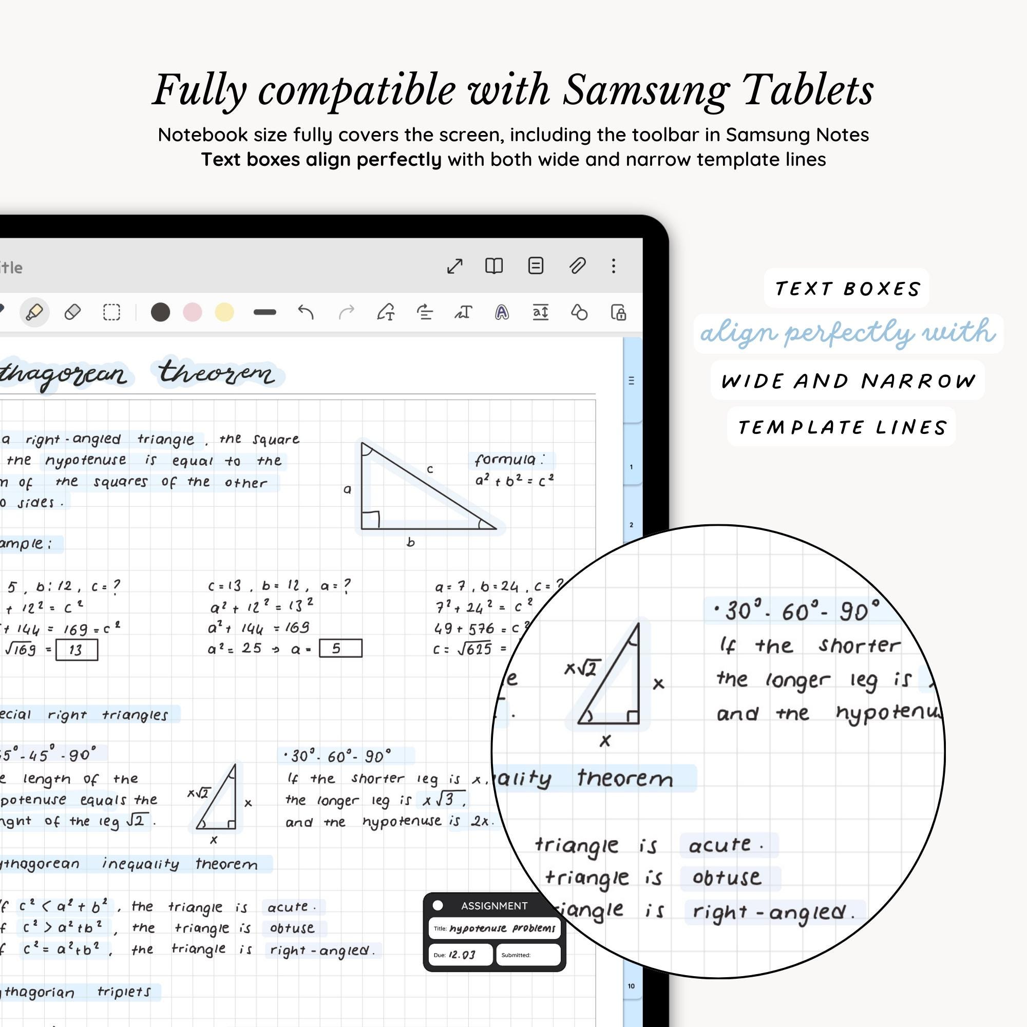 Samsung Notes Digital Notebook | Samsung Note Planner | Student Android ...