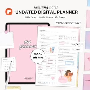 UNDATED Ultimate Samsung Notes Planner, Android Tablet Hyperlinked ...