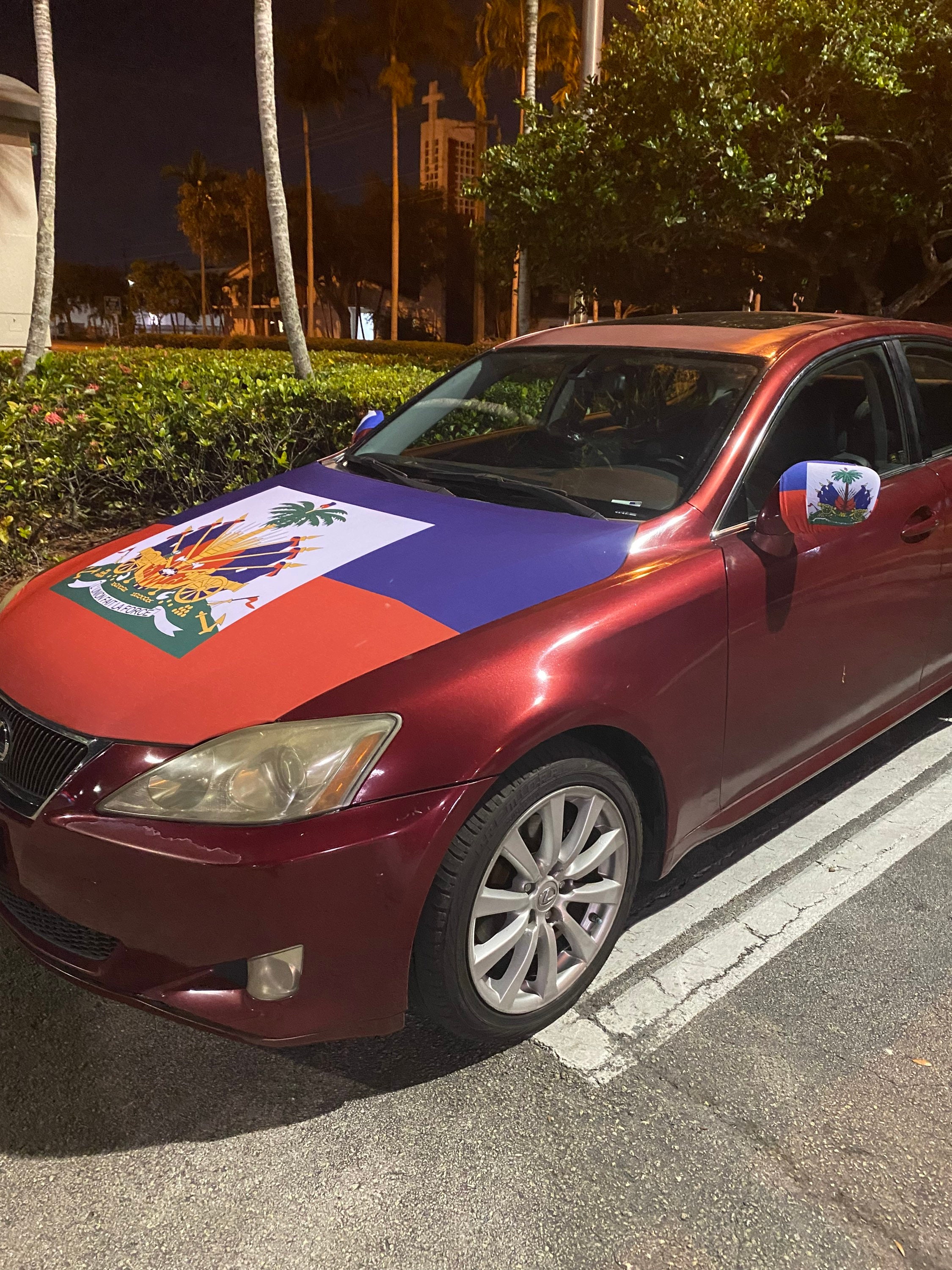 Haitian Flag Car Hood Cover red& Blue W FREE SHIPPING - Etsy