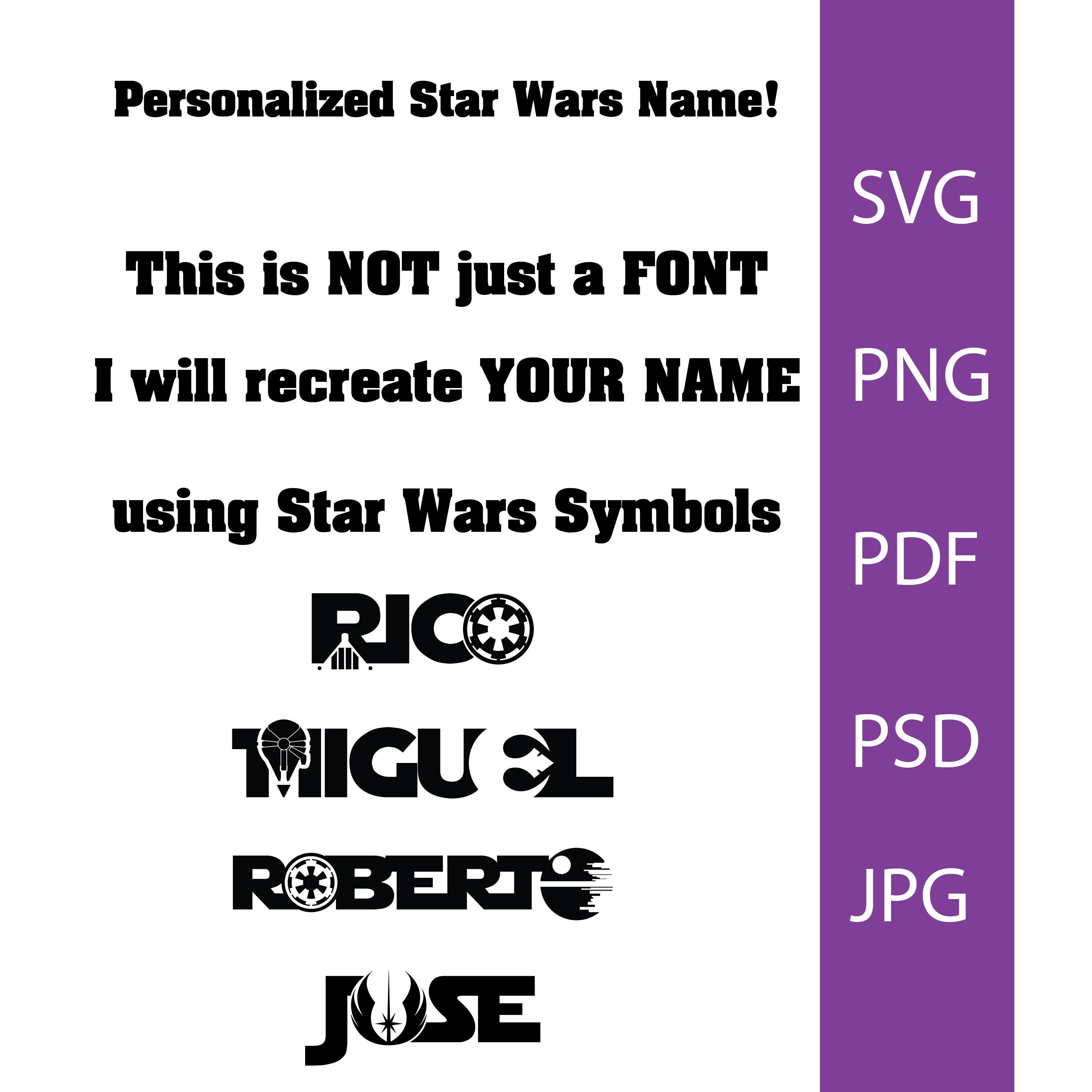 Star Wars Name Name is Star Wars Theme Star Wars Themed - Etsy