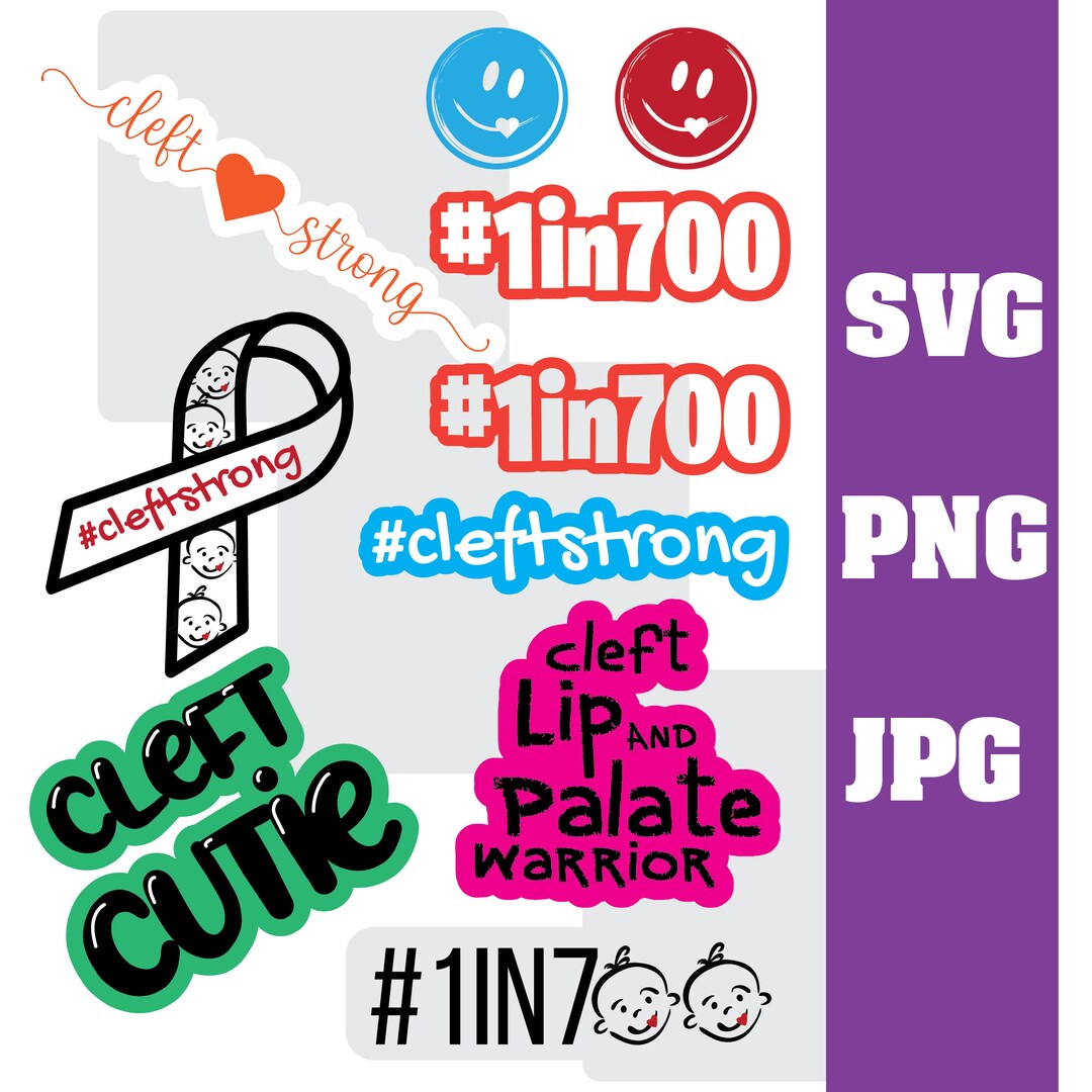 Cleft Awareness Decal Pack – SVG & PNG Files - Etsy