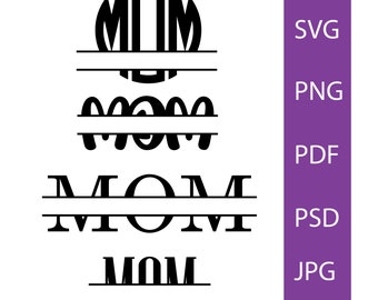 Split Letter Monogram SVG Split Letter Monogram Split Letter - Etsy