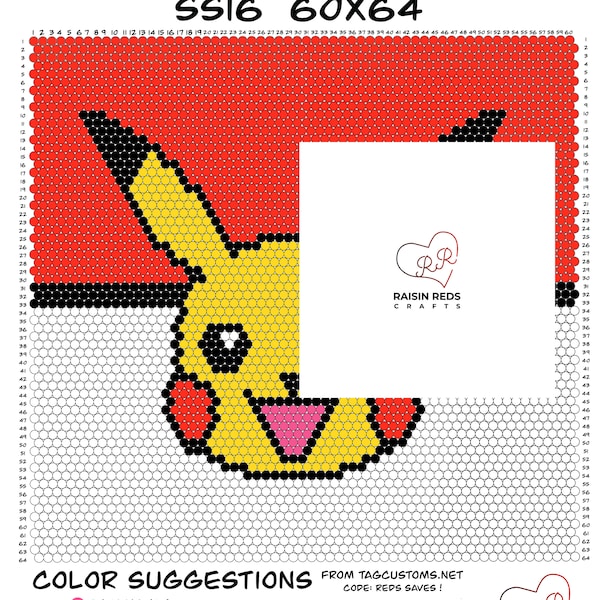 Diamond Art Pikachu - Etsy