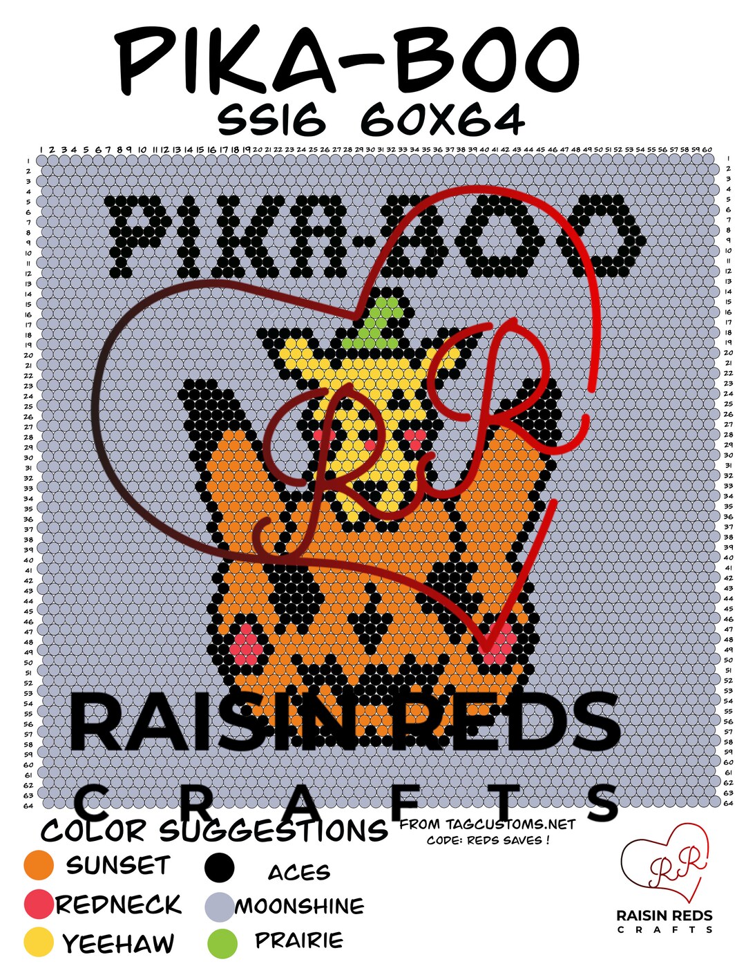Pika Boo Ss16 Rhinestone Template for 20oz - Etsy