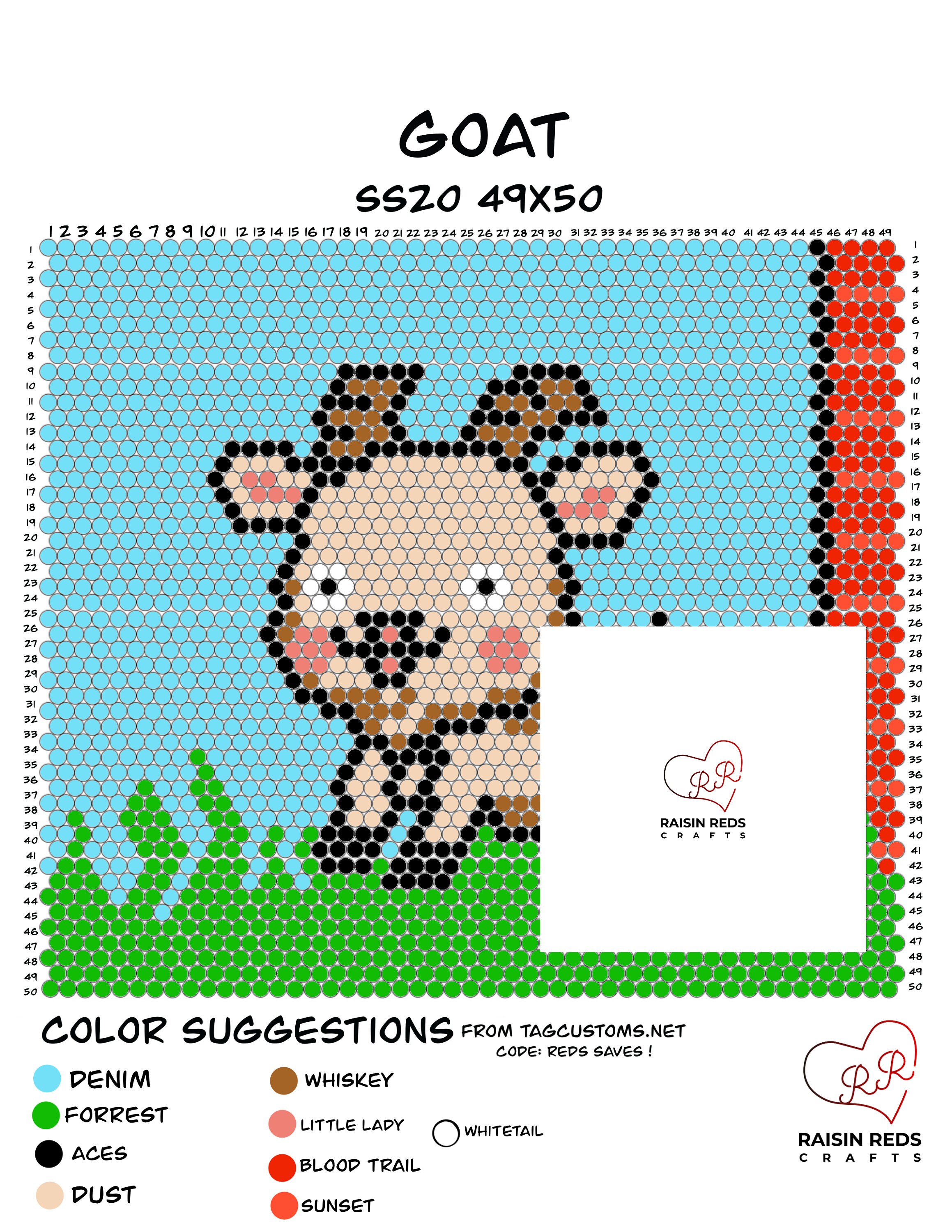 Goat Ss20/5mm Rhinestone Template - Etsy