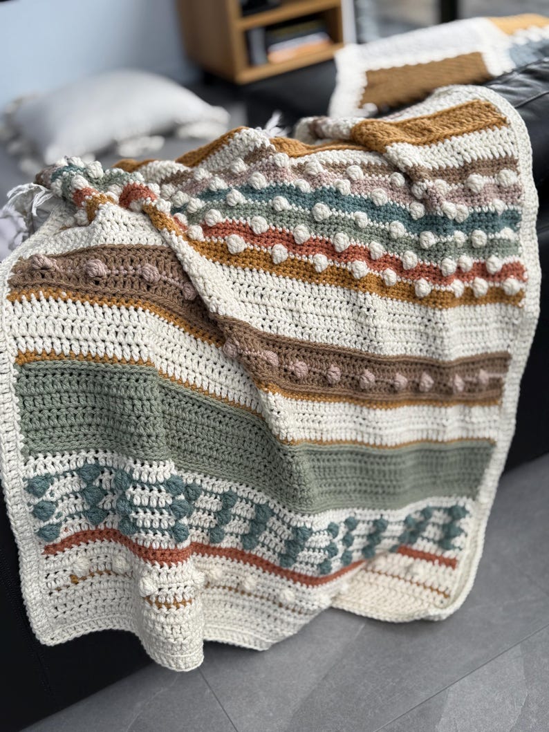 Dots and Dashes Throw Pattern (PDF Digital Download) - Etsy