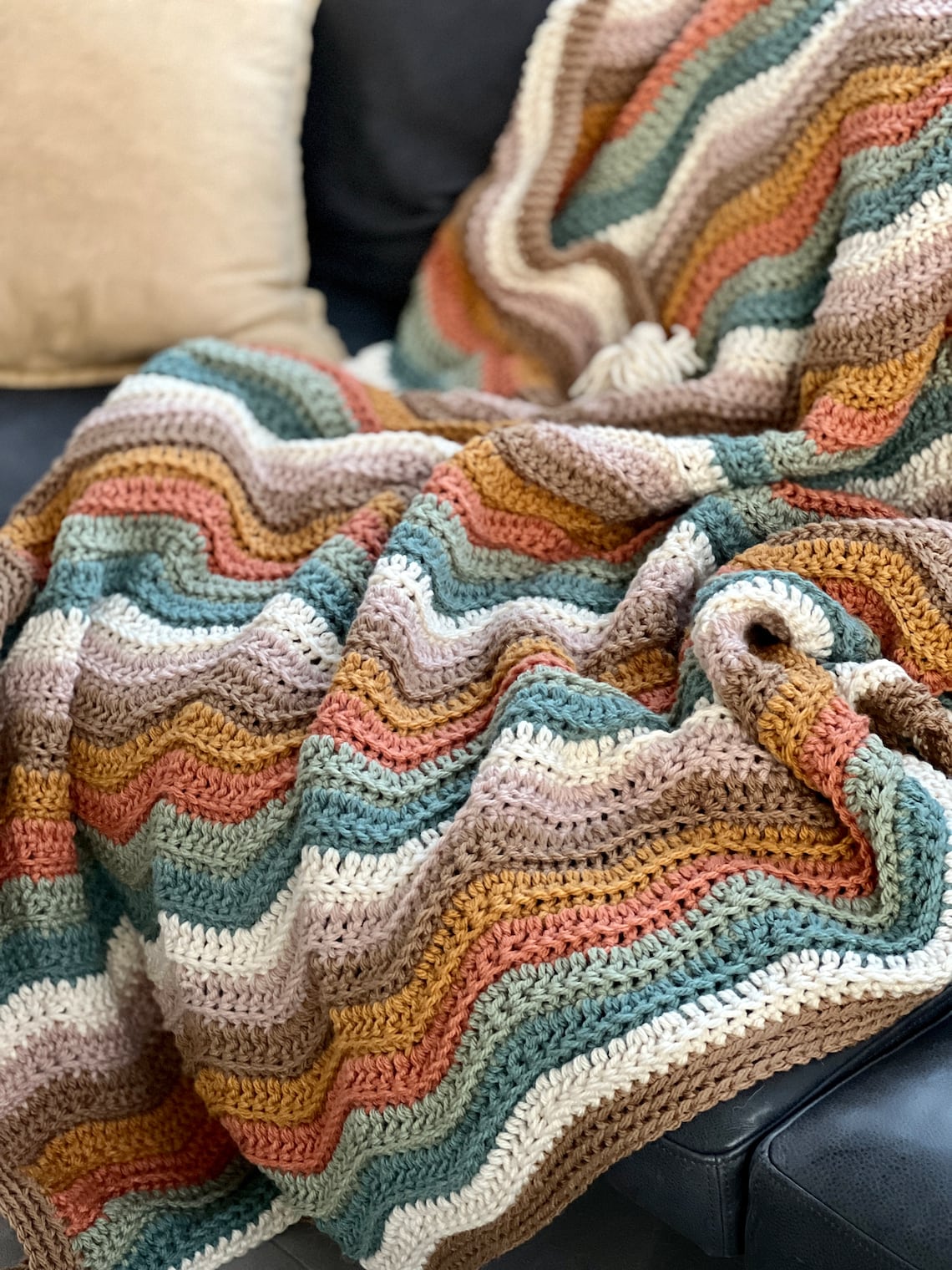 Ripple Rainbow Blanket PDF Digital Pattern Only - Etsy