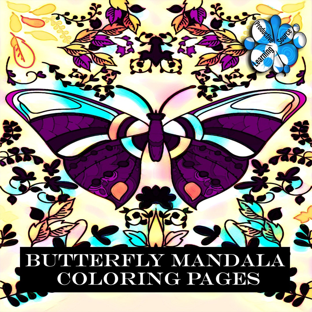 Butterfly Floral Mandala Coloring Pages, Coloring Pages for Adults and ...
