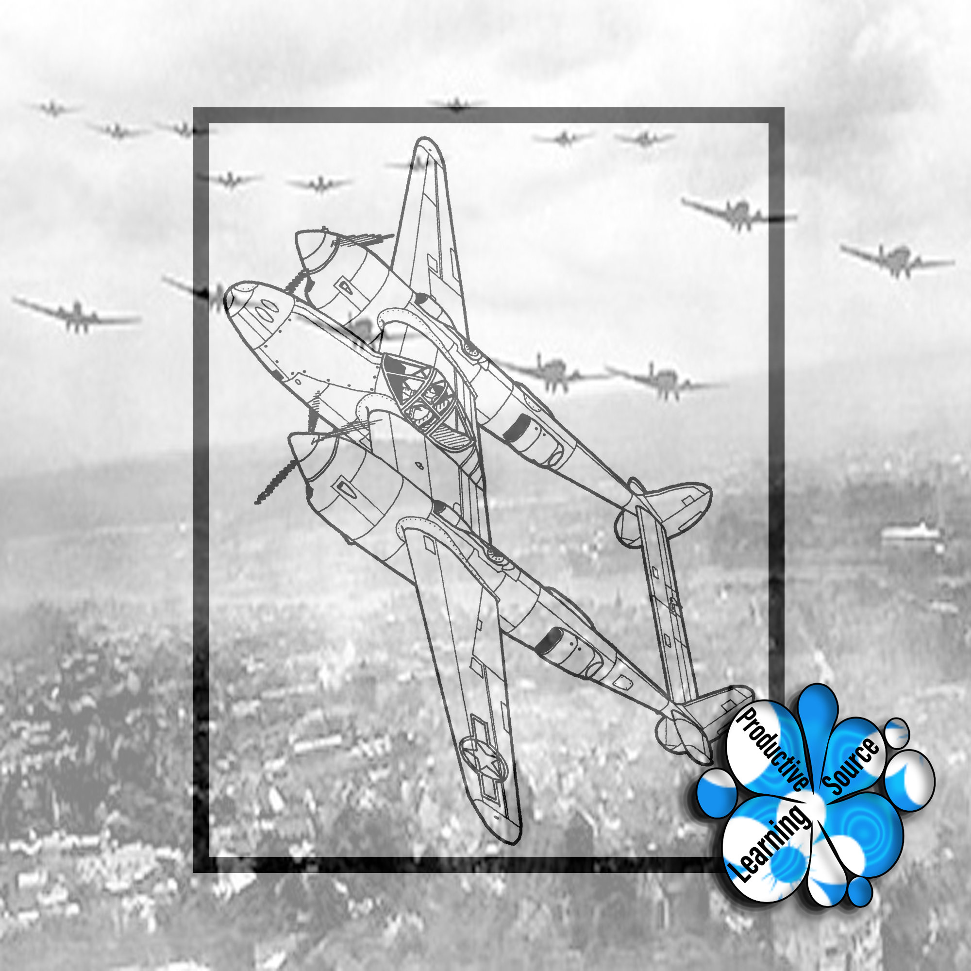 Plane Coloring Book Printable World War II Colouing Pages VOL 1: Top 10 ...