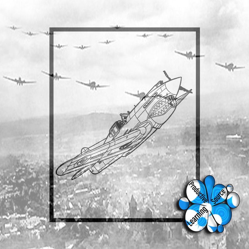 Plane Coloring Book Printable World War II Colouing Pages VOL 1: Top 10 ...
