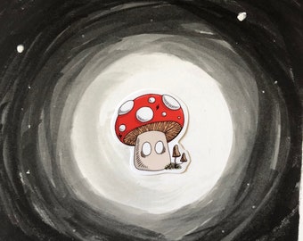 Chibi Cute Mushroom Vinyl Sticker for Phone Car Tablet - Etsy