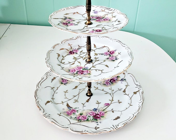 Vintage Three -tiered Cake Stand, Made in Japan for Arnart Creation ...
