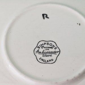 SIMPSONS Pottery Semi-porcelain Replacement Saucers, Hampton Court ...