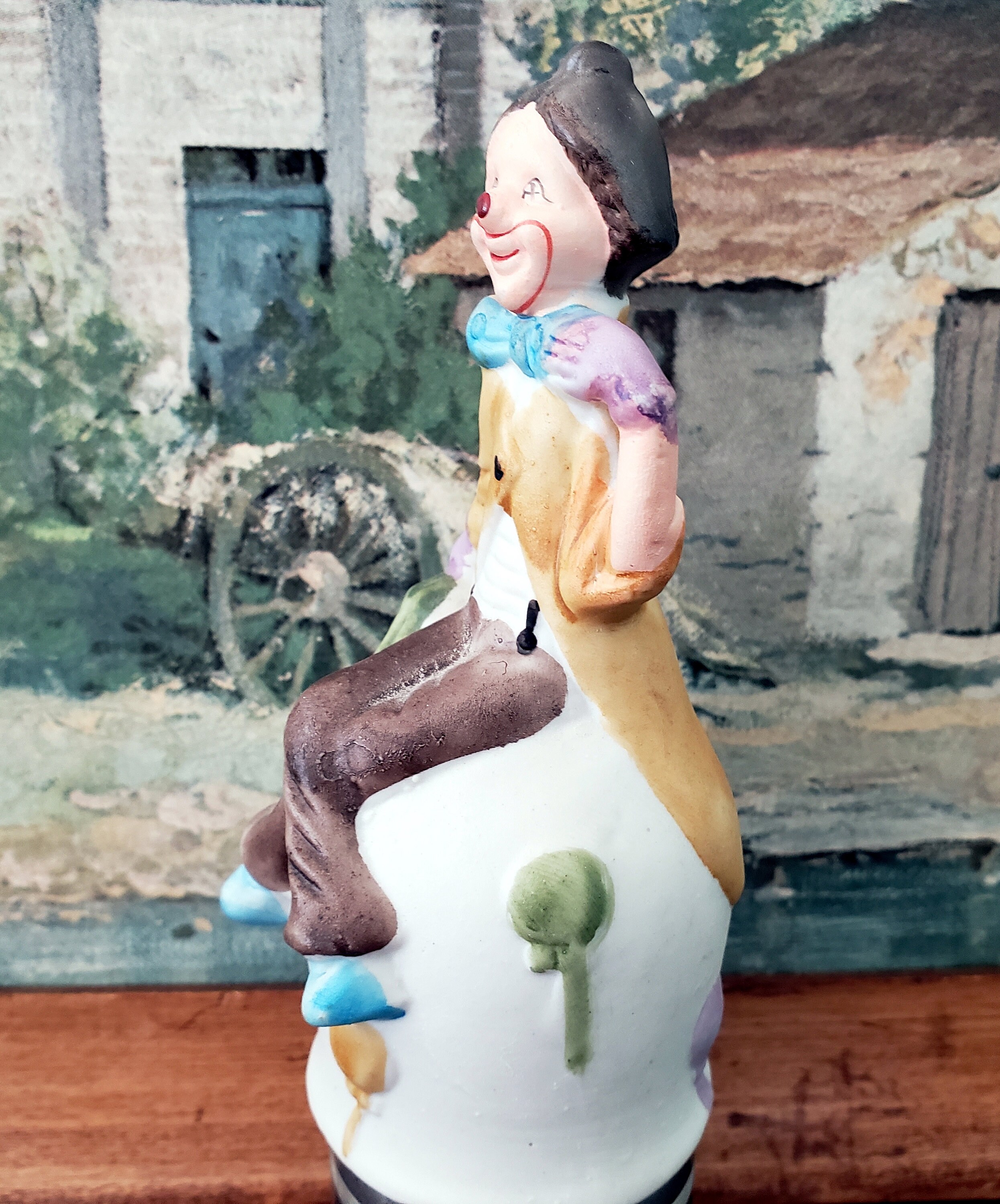 Vintage Ceramic Happy Clown Bell Figurine, Hand-painted Bell With Clown ...