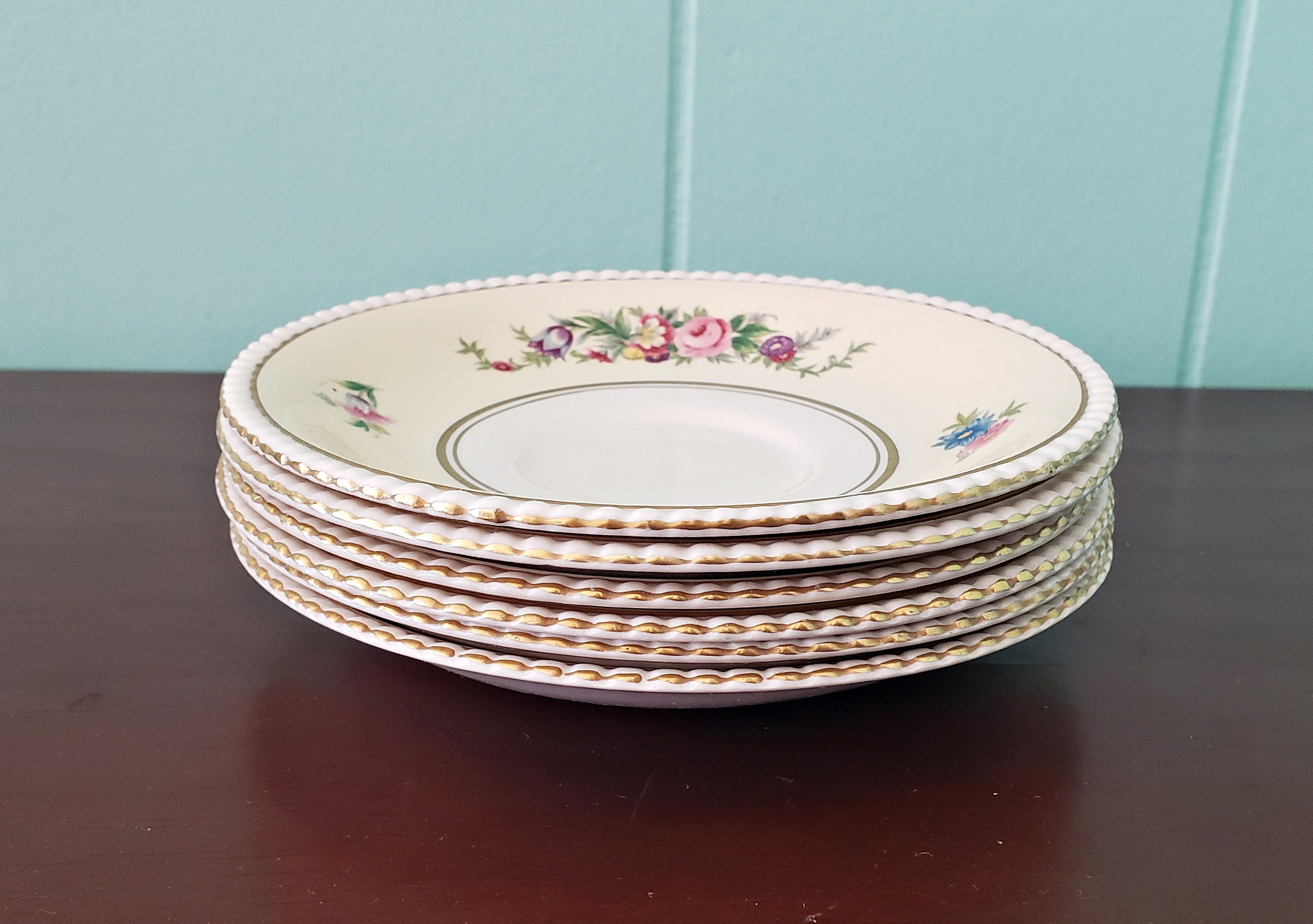 SIMPSONS Pottery Semi-porcelain Replacement Saucers, Hampton Court ...