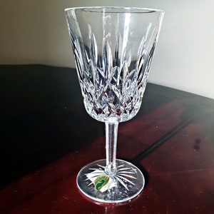 WATERFORD LISMORE Pattern Crystal Water Goblet, Wine Glass, Blown ...