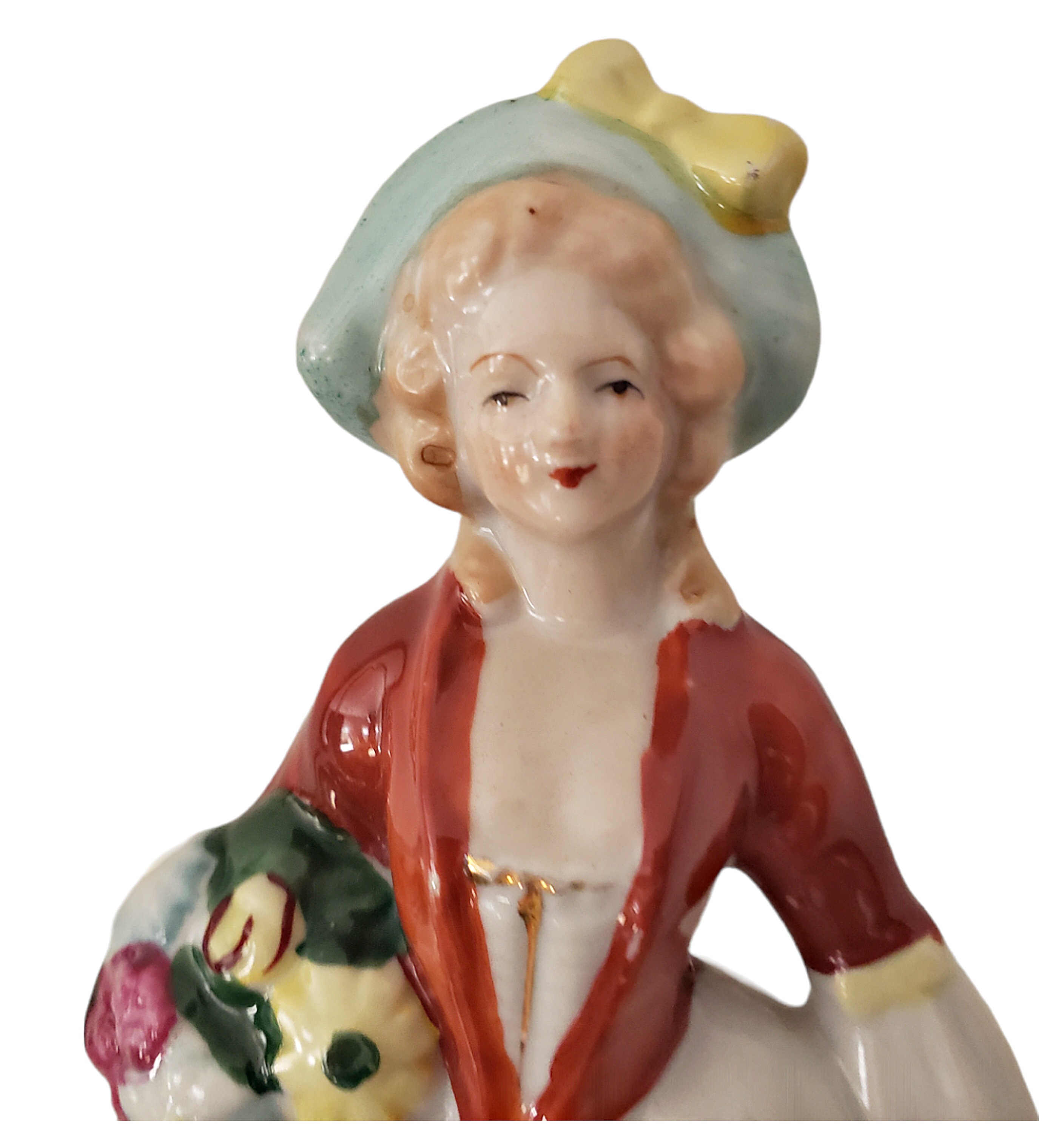 Two Porcelain Figurines Hand-painted Colonial Young Man and - Etsy