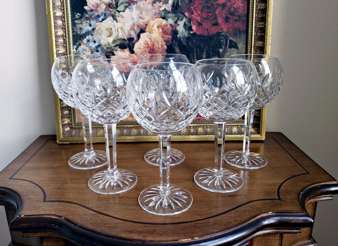 Waterford Lismore Balloon Wine Glasses - High-end Crystal Stemware Set ...